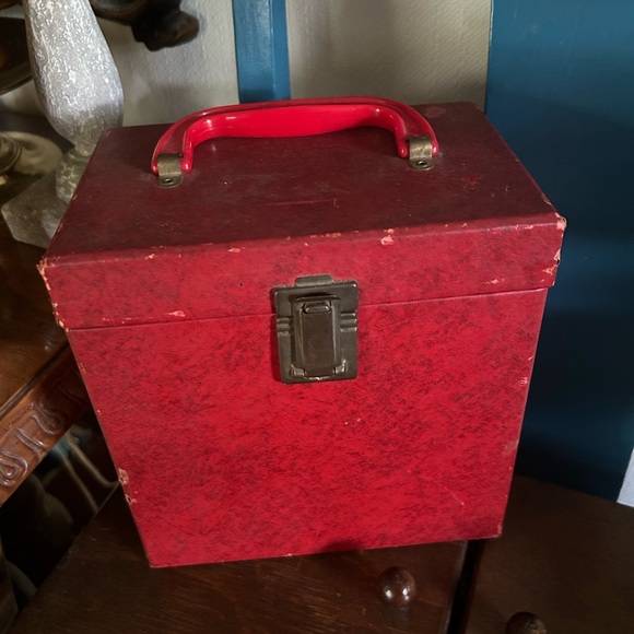 Vintage | Media | Vintage Red Amfile Platterpak Record Box Case For 45 ...